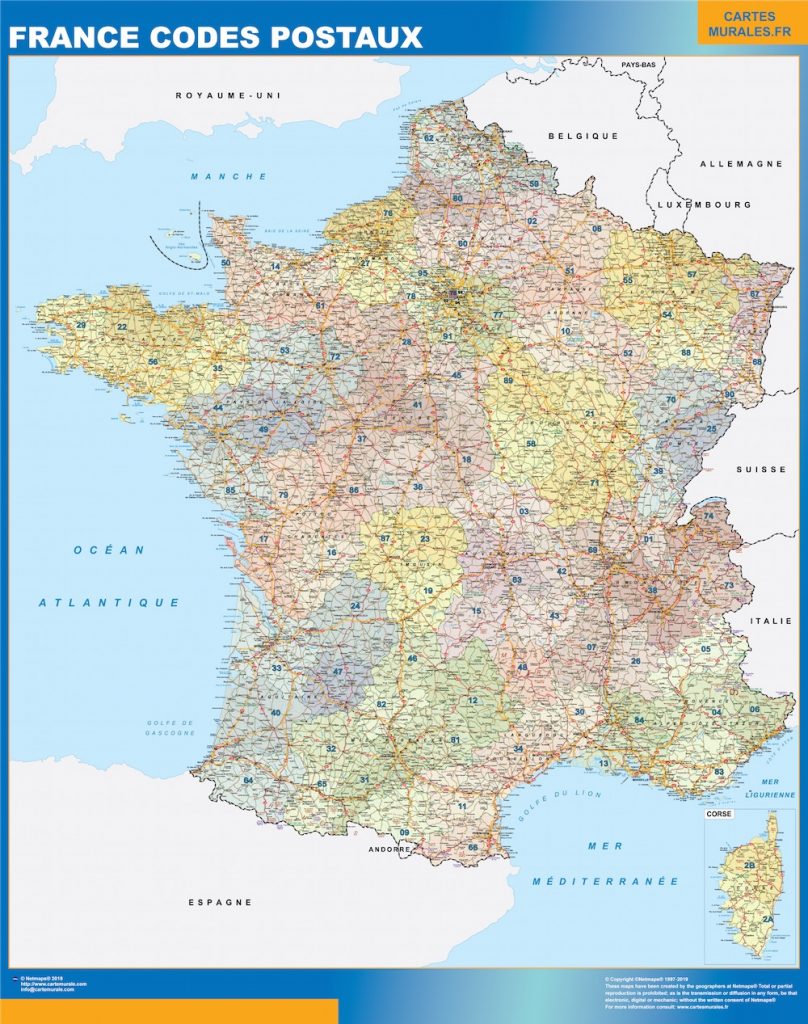 Map of France zip codes, Maps of France | Suomen kartat ja maailman ...