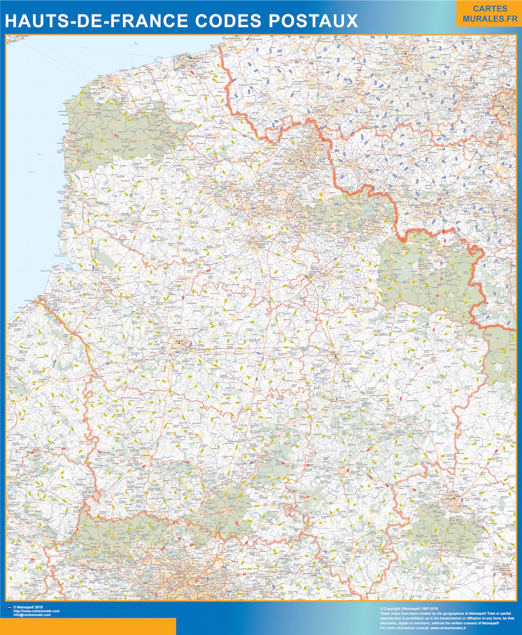 Map of Hauts de France zip codes | Suomen kartat ja maailman maiden ja ...